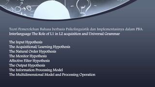 Teori Pemerolehan Bahasa Berbasis Linguistik | PPTX