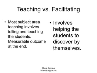 teaching vs facilitting | PPT
