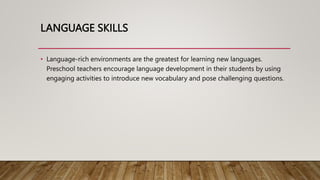 Reasons that Shows the Importance of Preschool Education | PPT