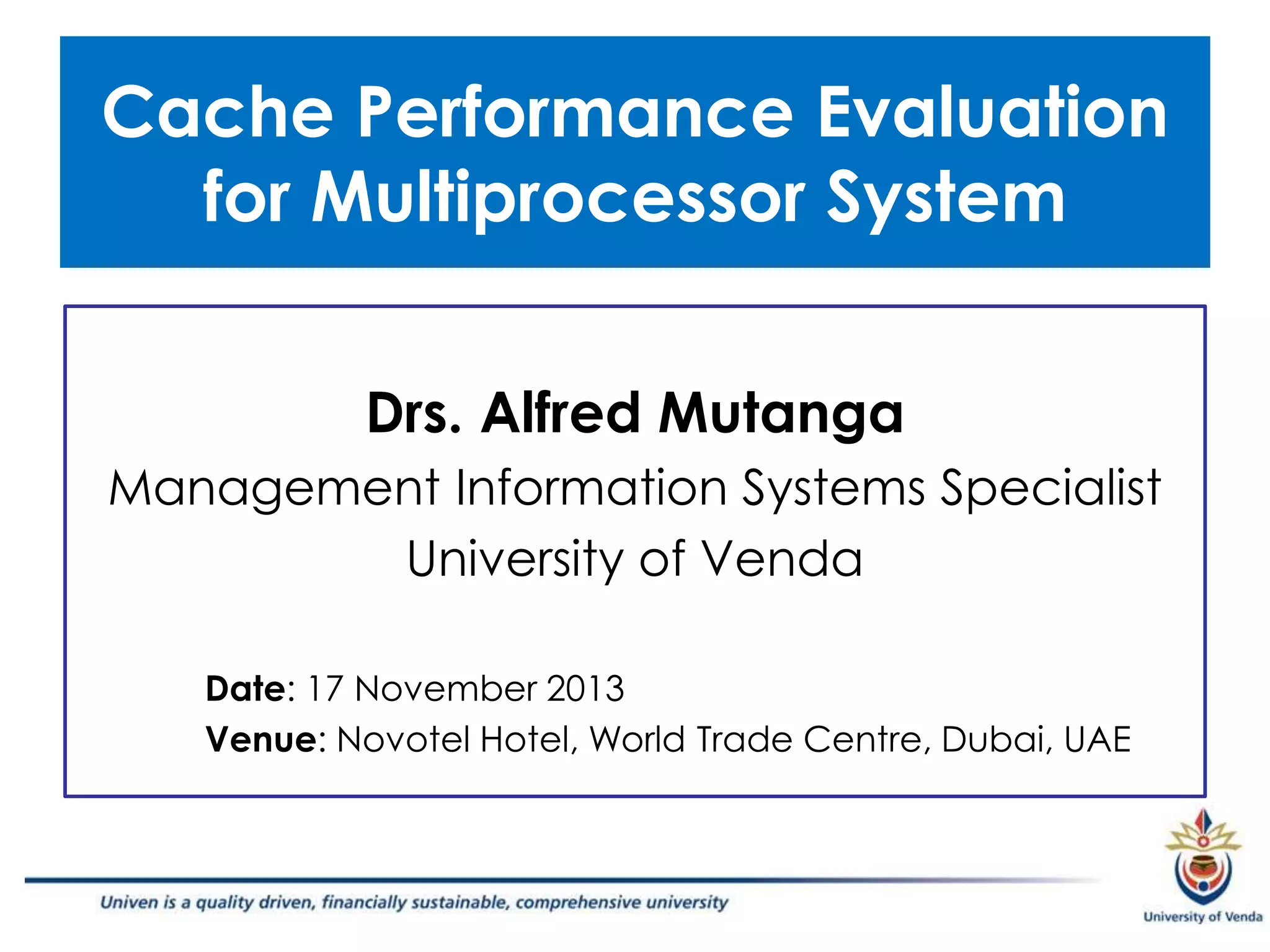 Cache Performance Evaluation | PPT