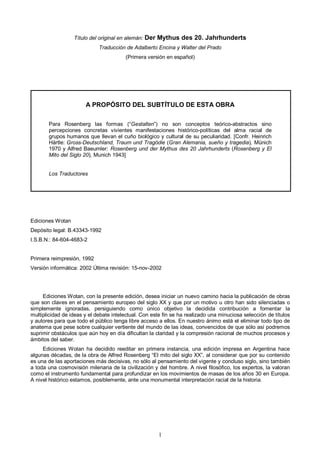 Alfred rosenberg-el-mito-del-siglo-xx | PDF