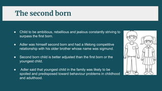 ALFRED ADLER PPT (Systems and theories of Psychology) | PPTX