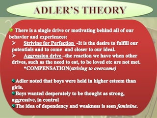 alfred adler(adlerian theory) | PPTX | Family and Relationships
