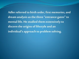 Alfred adler report q | PPTX