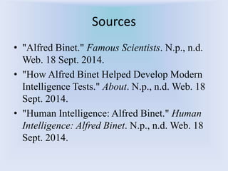 Alfred Binet Intelligence Test