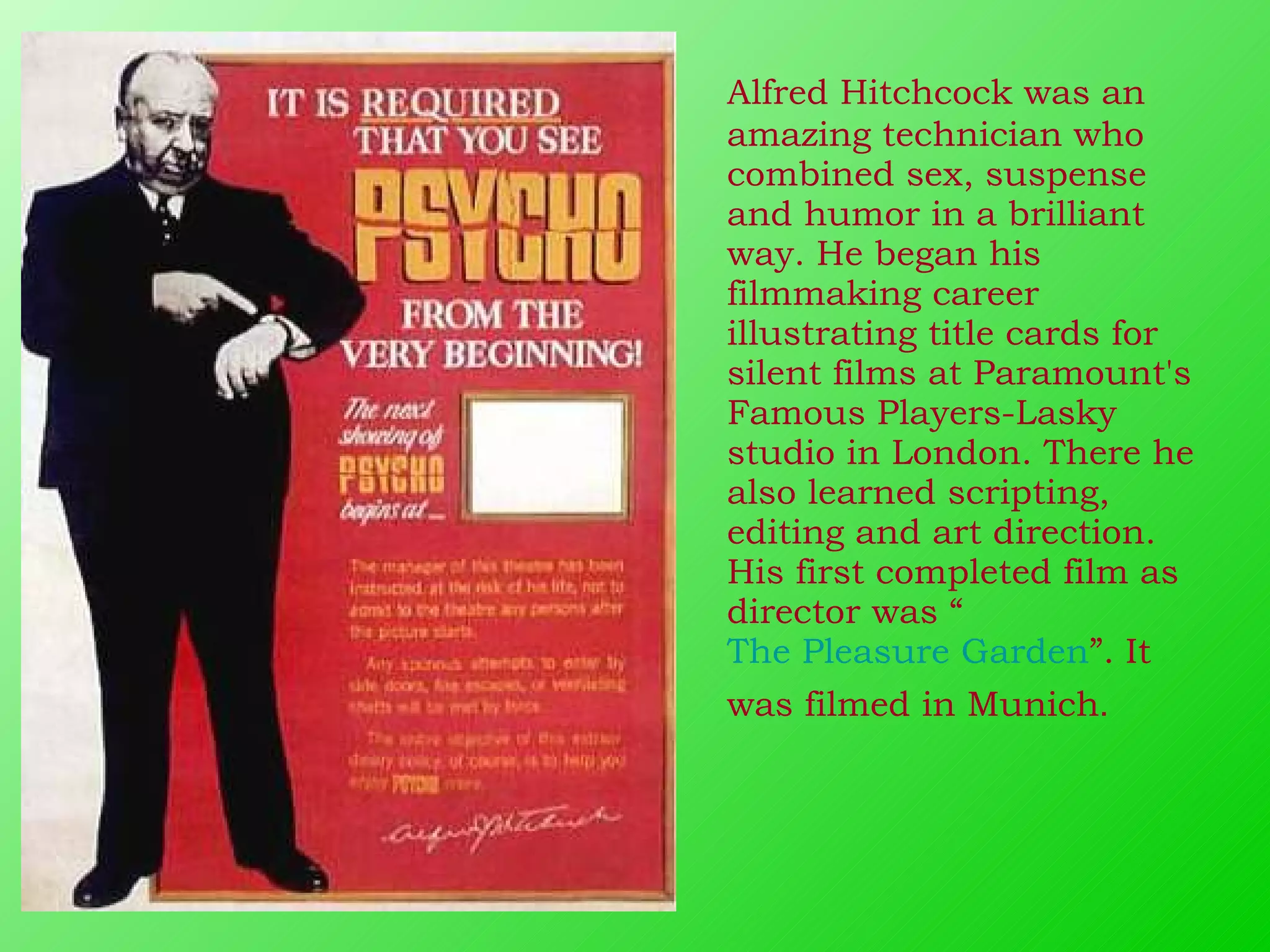 Alfred Hitchcock. | PPT