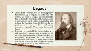 Alfred Lord Tennyson : Victorian Poet & Poetry | PDF