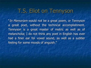 Alfred, lord tennyson (1809 1892)3 | PPT