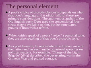 Alfred Lord Tennyson as a poet , writing themes, Legacy. | PPTX