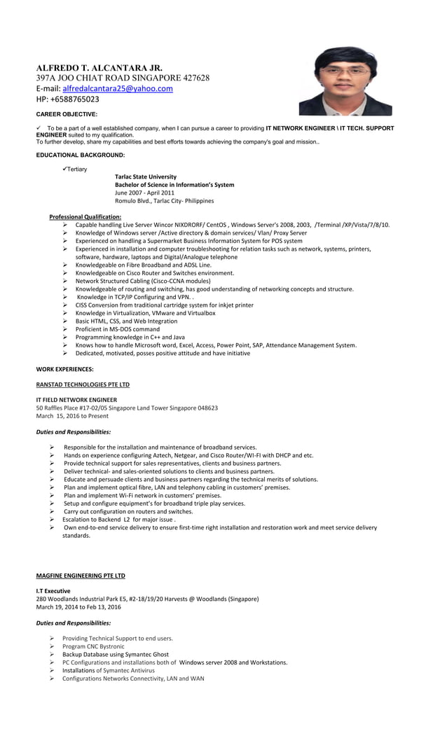 ALFRED A. RESUME | PDF