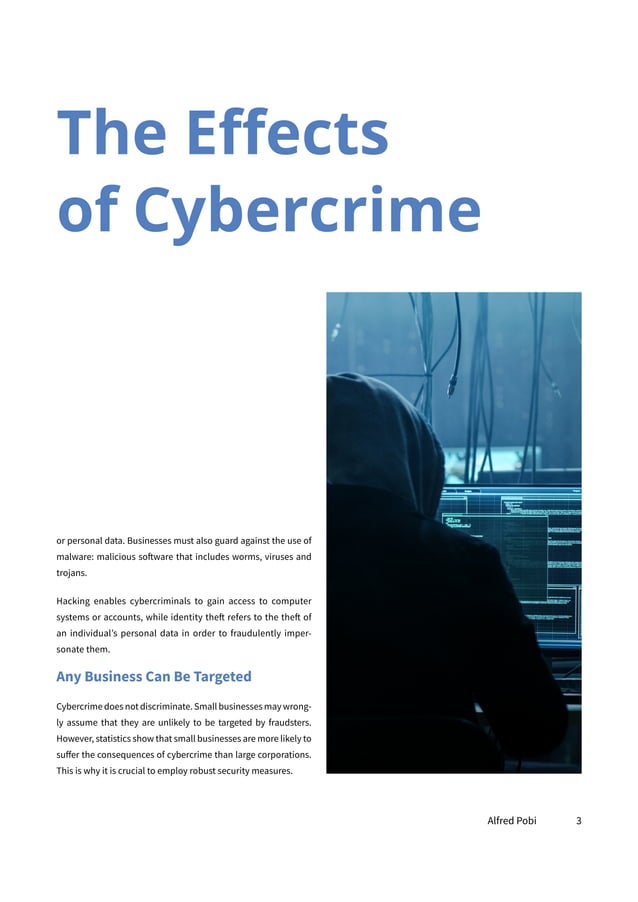 The Effects of Cybercrime -- Alfred Pobi | PDF