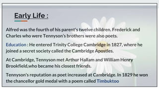 Life of Alfred tennyson | PPTX