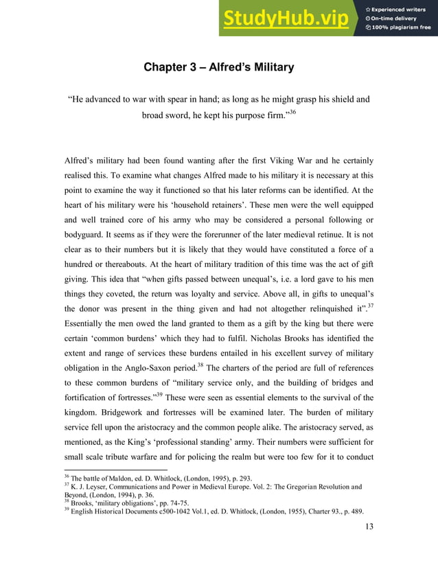 Alfred The Great Viking Wars And Military Reforms | PDF