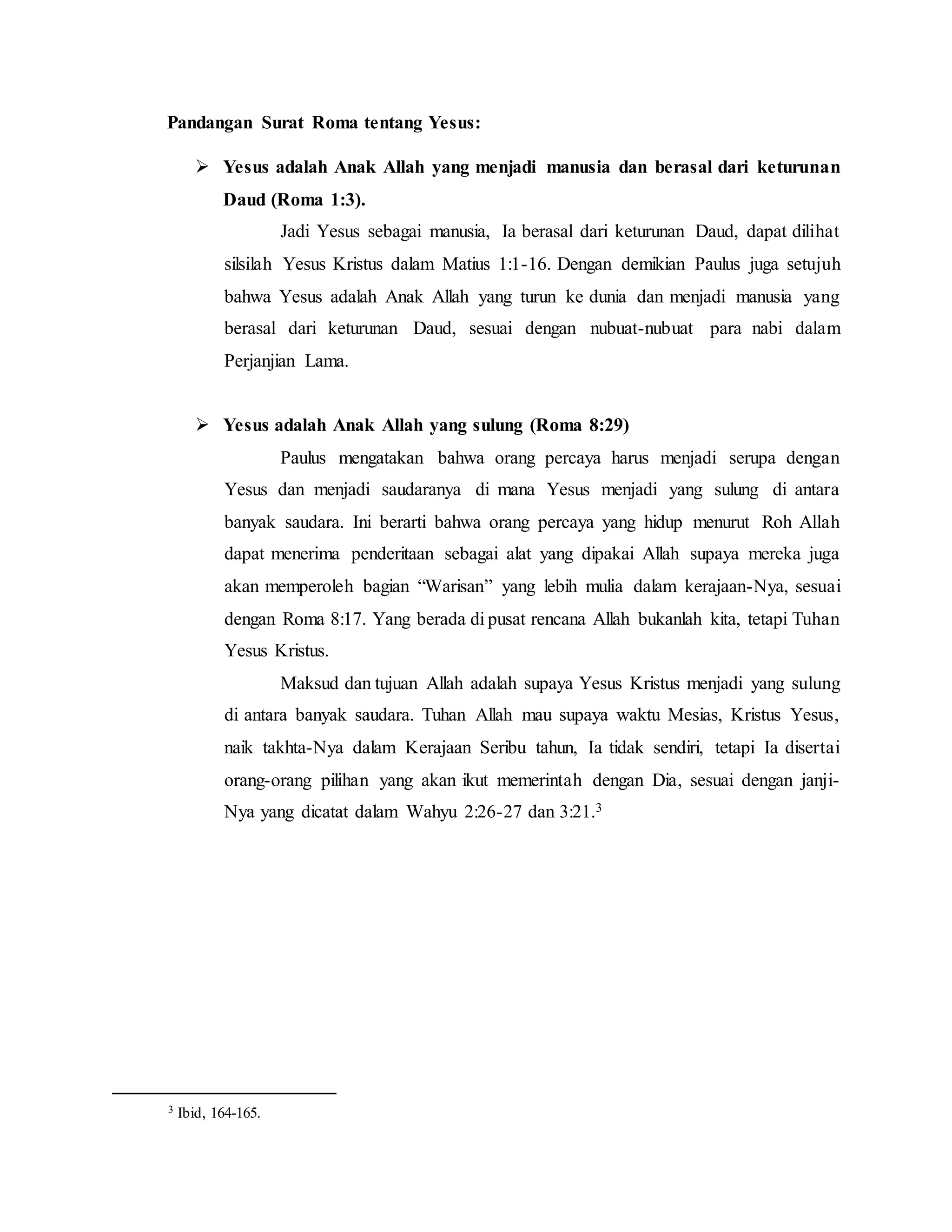 Pandangan tentang Yesus Kristus dalam surat-surat Dogmatis (Roma, I, II Korintus dan Galatia) | PDF