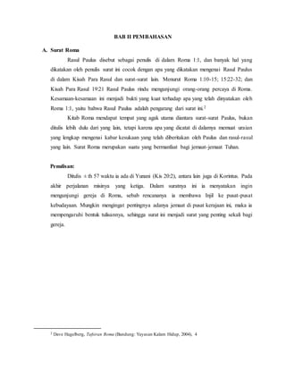 Pandangan tentang Yesus Kristus dalam surat-surat Dogmatis (Roma, I, II ...