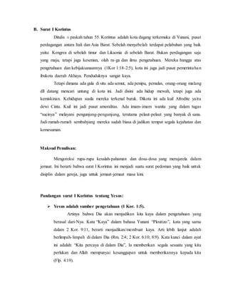 Pandangan tentang Yesus Kristus dalam surat-surat Dogmatis (Roma, I, II ...