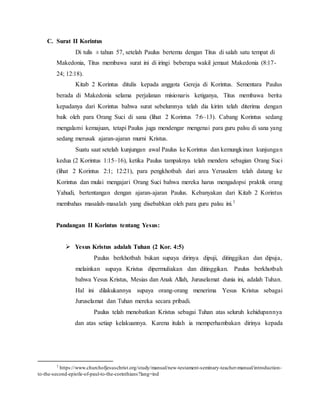 Pandangan tentang Yesus Kristus dalam surat-surat Dogmatis (Roma, I, II ...