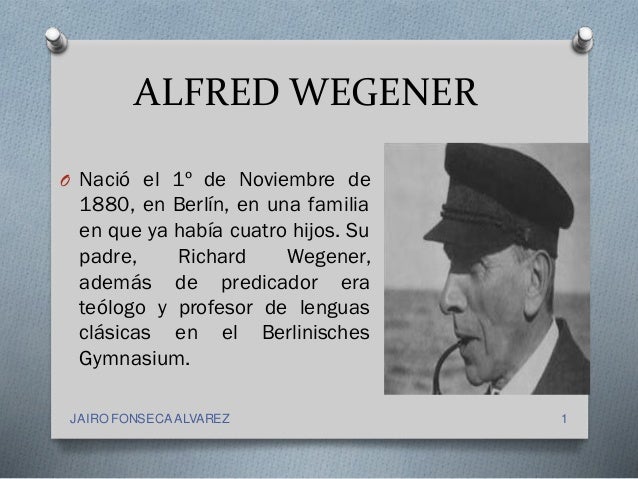 BIOGRAFIA Alfred Wegener