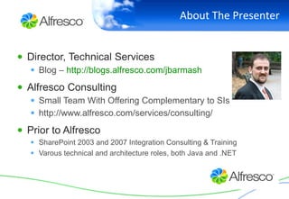 Alfresco As SharePoint Alternative - Architecture Overview | PPT