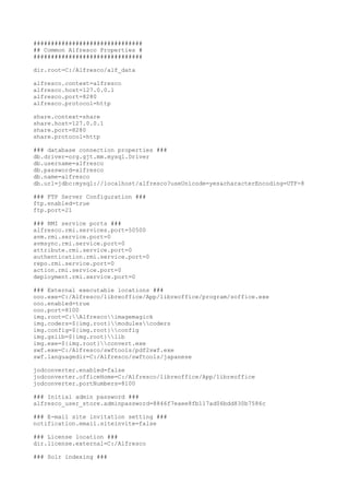 Alfresco global.properties | TXT