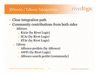 Integrating Alfresco with Liferay Portal for Document-Centric Use Cases | PDF