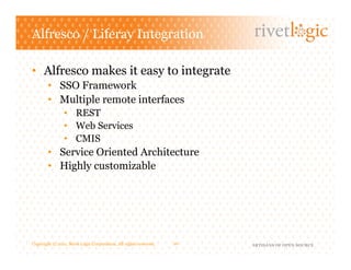 Integrating Alfresco with Liferay Portal for Document-Centric Use Cases | PDF