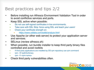 Alfresco Security Best Practices 2012 | PDF