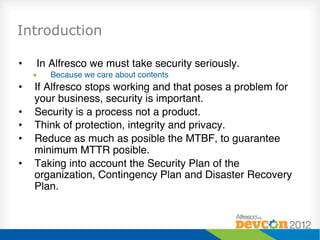 Alfresco Security Best Practices 2012 | PDF