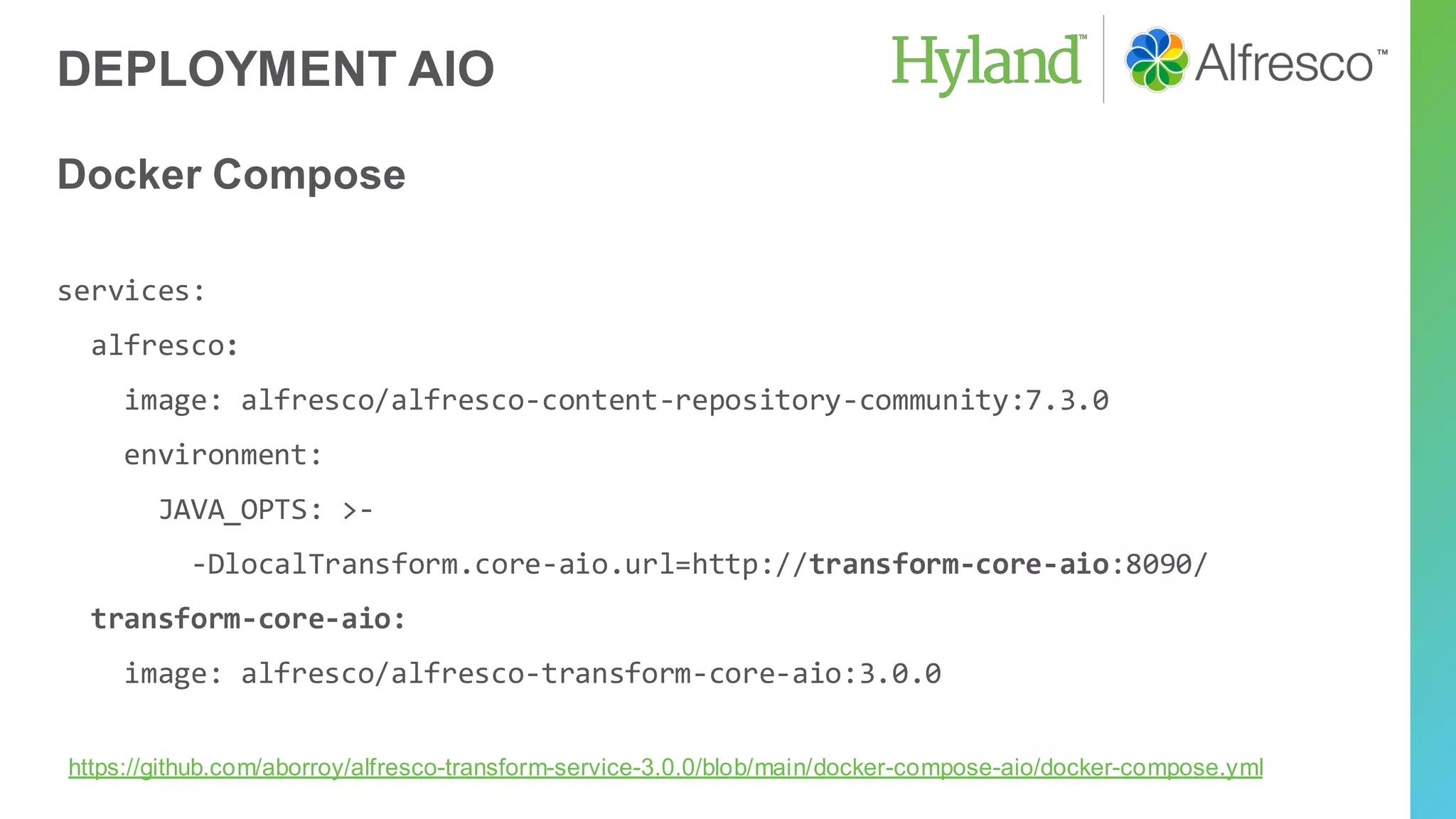 Alfresco Transform Core 3 0 0 Ppt