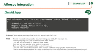 Enhancing Document-Centric Features with On-Premise Generative AI for Alfresco Community | PPT