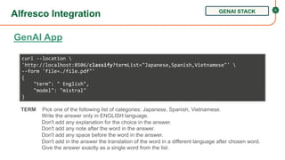Enhancing Document-Centric Features with On-Premise Generative AI for Alfresco Community | PPT