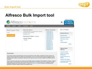 Alfresco Bulk Import toolのご紹介 | PPTX