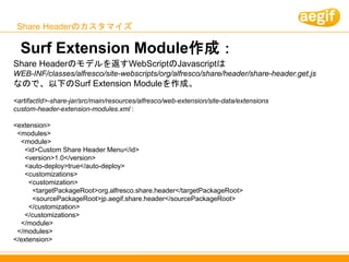 Share UIカスタマイズ Widget編 | PPT