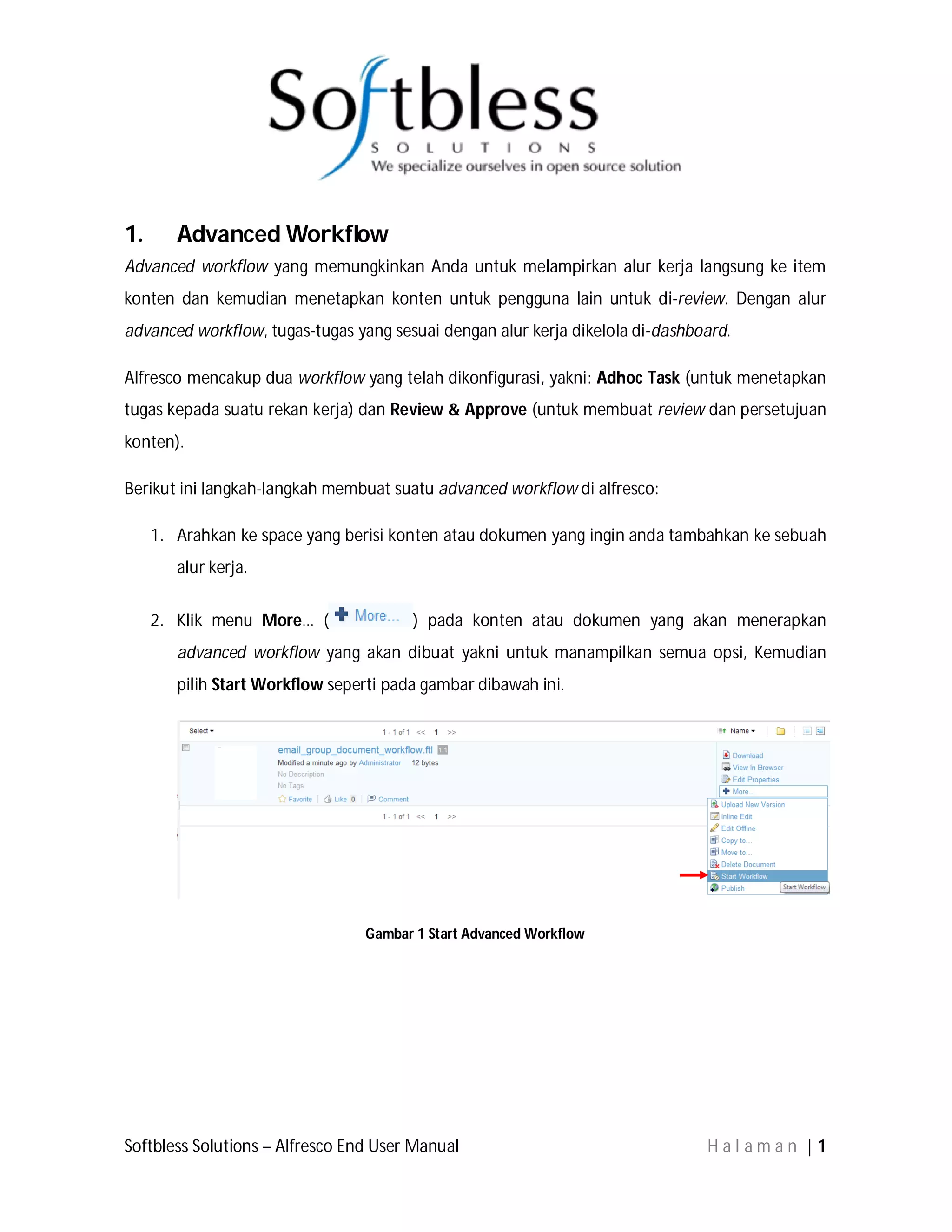 Alfresco 4 advance workflow - by softbless - part iv | PDF | Free Download