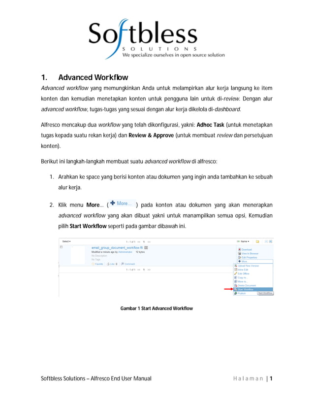Alfresco 4 advance workflow - by softbless - part iv | PDF | Free Download