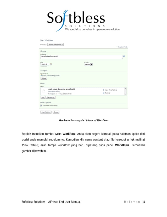 Alfresco 4 advance workflow - by softbless - part iv | PDF | Free Download