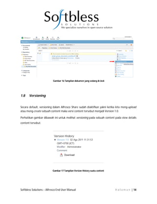 Alfresco 4 manajemen konten dalam alfresco - by softbless - part 2 | PDF