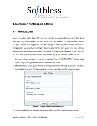 Alfresco 4 manajemen konten dalam alfresco - by softbless - part 2 | PDF