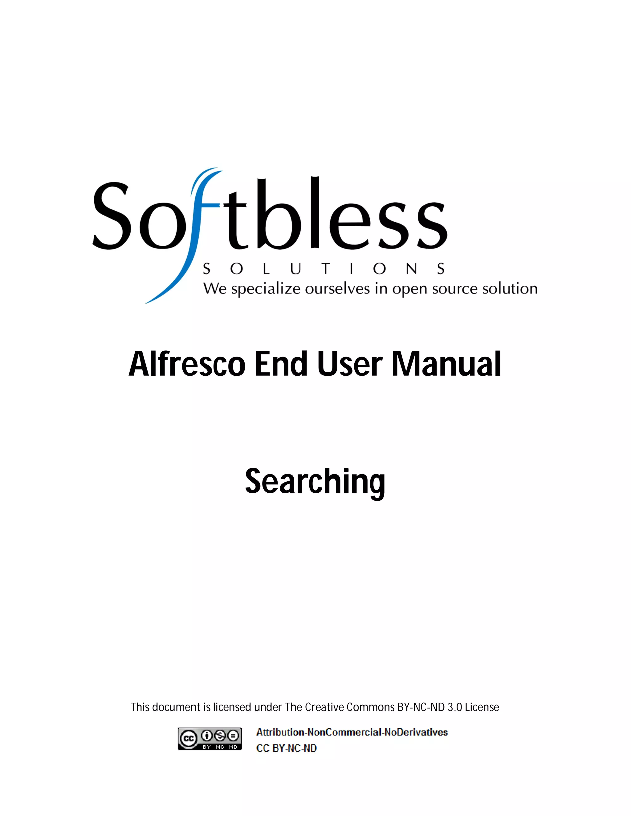 Alfresco 4 searching - by softbless - part 7 | PDF