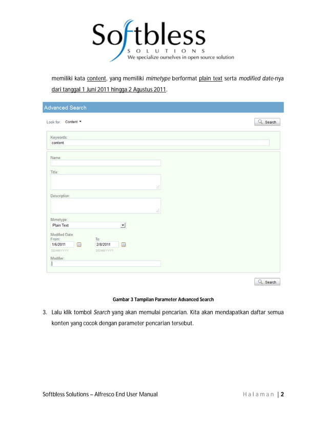 Alfresco 4 searching - by softbless - part 7 | PDF