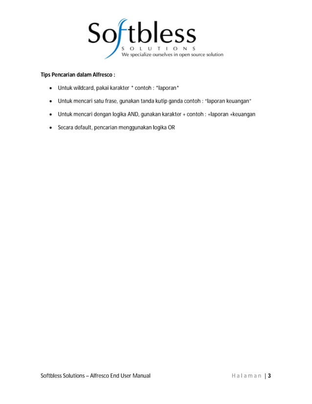 Alfresco 4 searching - by softbless - part 7 | PDF