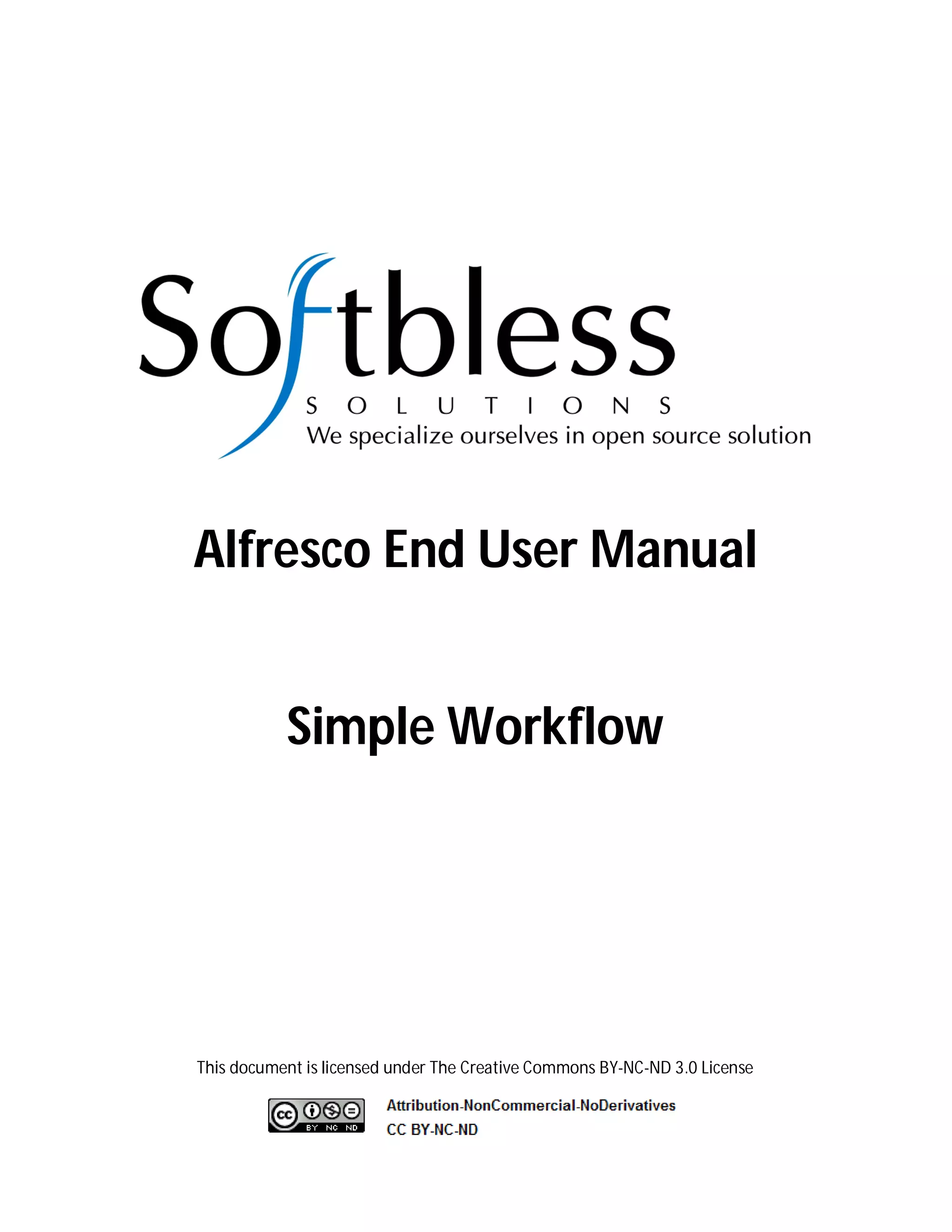 Alfresco 4 simple workflow - by softbless - part 3 | PDF