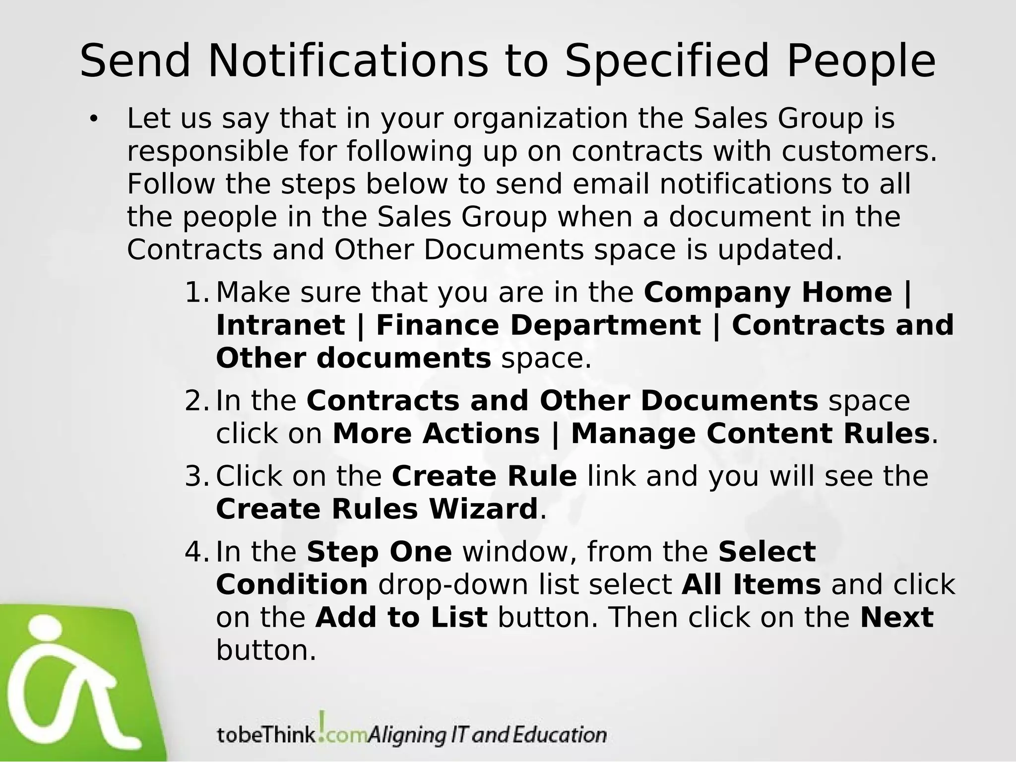 Alfresco : Implementing Business Rules | PDF