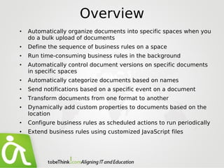 Alfresco : Implementing Business Rules | PPT