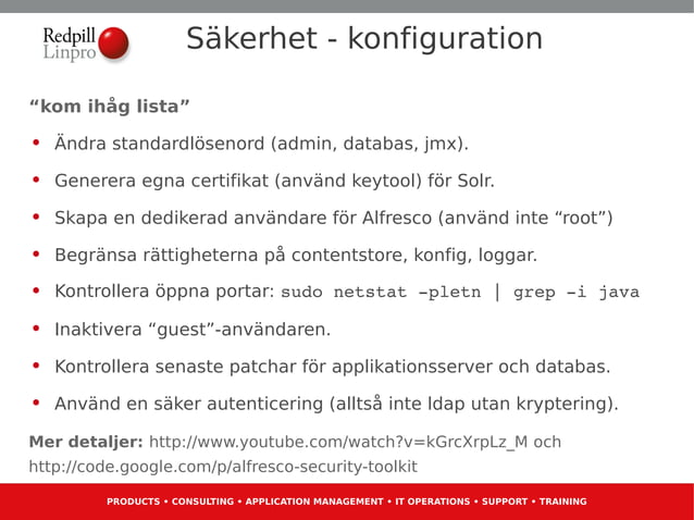 Alfresco administration stockholm meetup | PPT