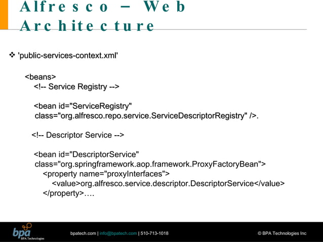 Alfresco Architecture | PPT