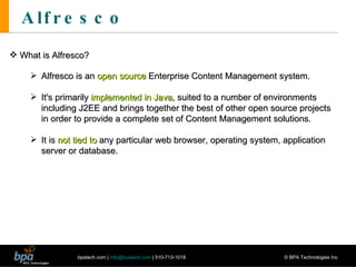 Alfresco Architecture | PPT