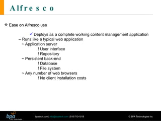 Alfresco Architecture | PPT