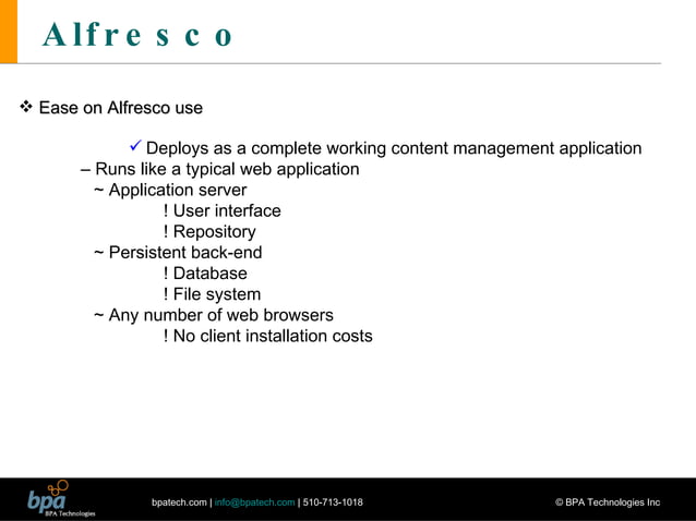 Alfresco Architecture | PPT