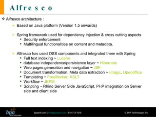 Alfresco Architecture | PPT